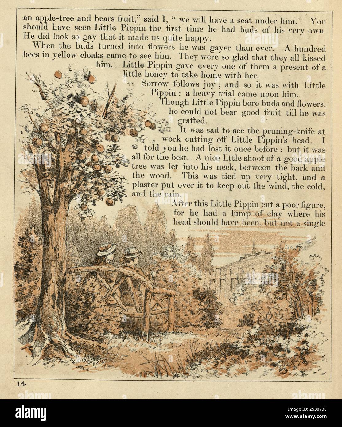 The story of the little pippin, or under the apple tree, Boy and girl ...