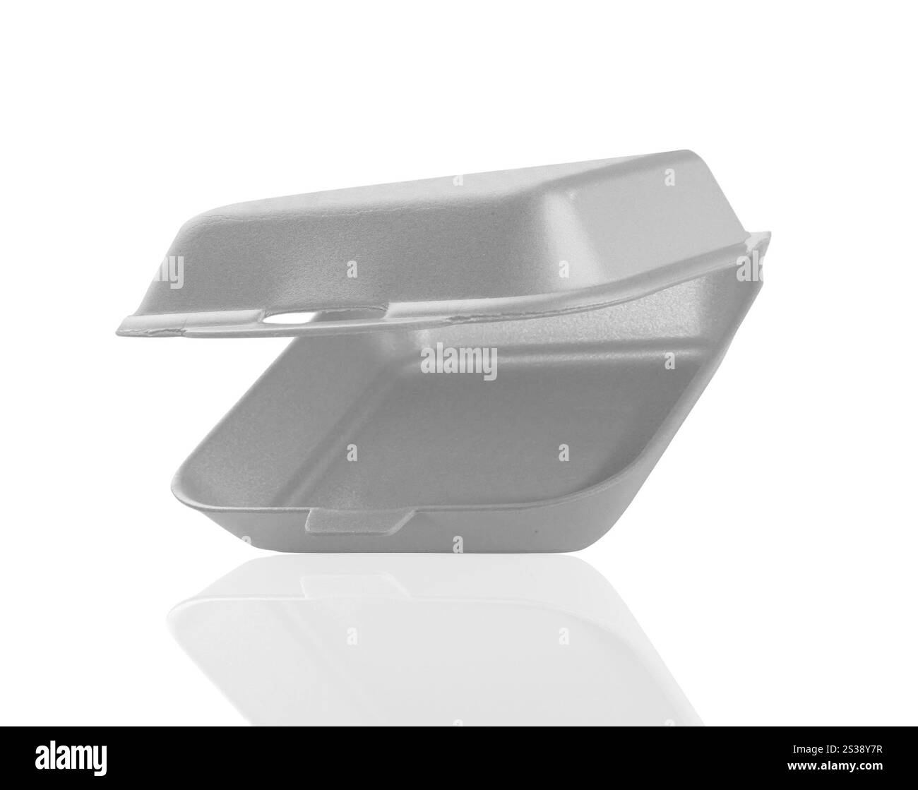 Styrofoam container empty on white background Stock Photo - Alamy