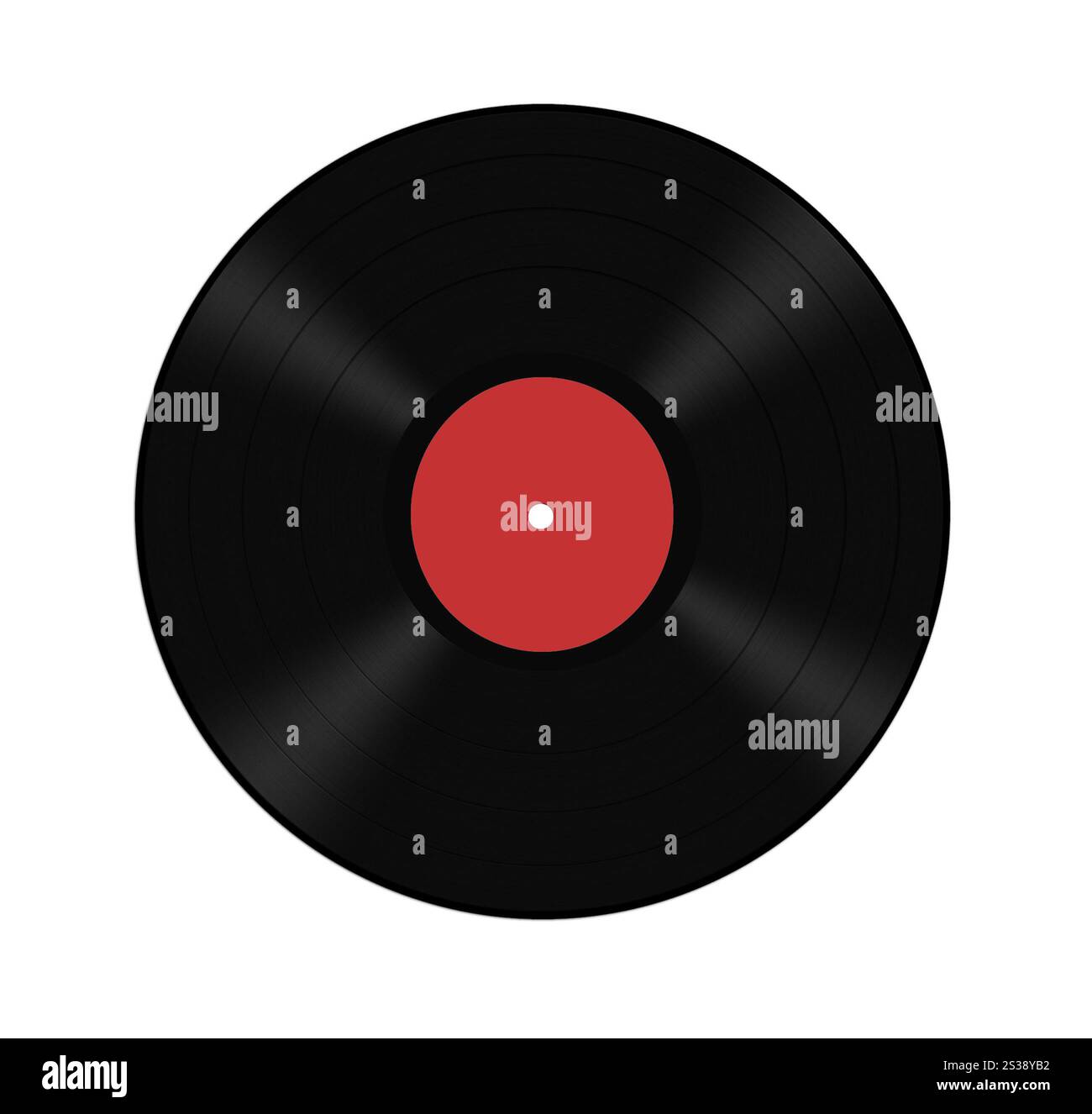 High-resolution image of a vintage black vinyl lp with a red label ...