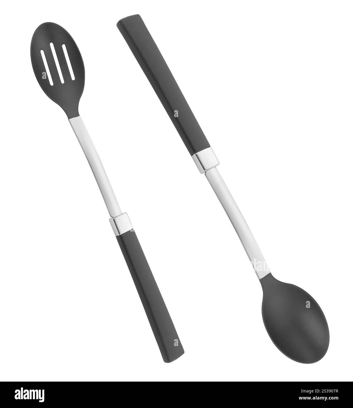 Plastic black spoon Stock Photo - Alamy