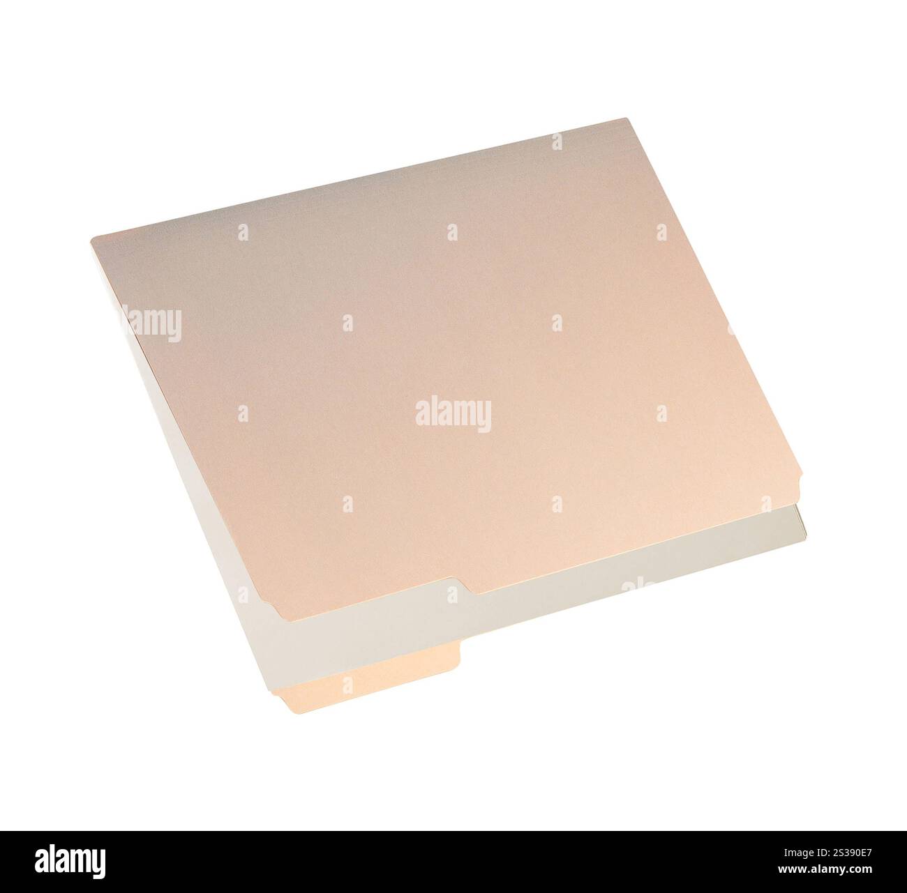 Blank brown card folder file with paper Stock Photo - Alamy
