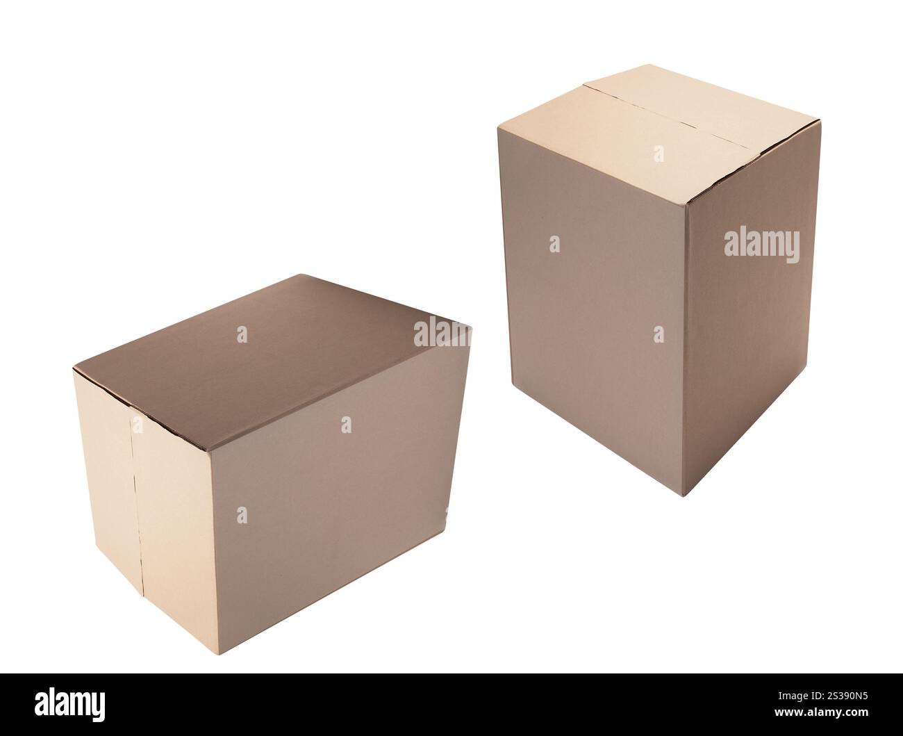 Closed cardboard boxes Stock Photo - Alamy