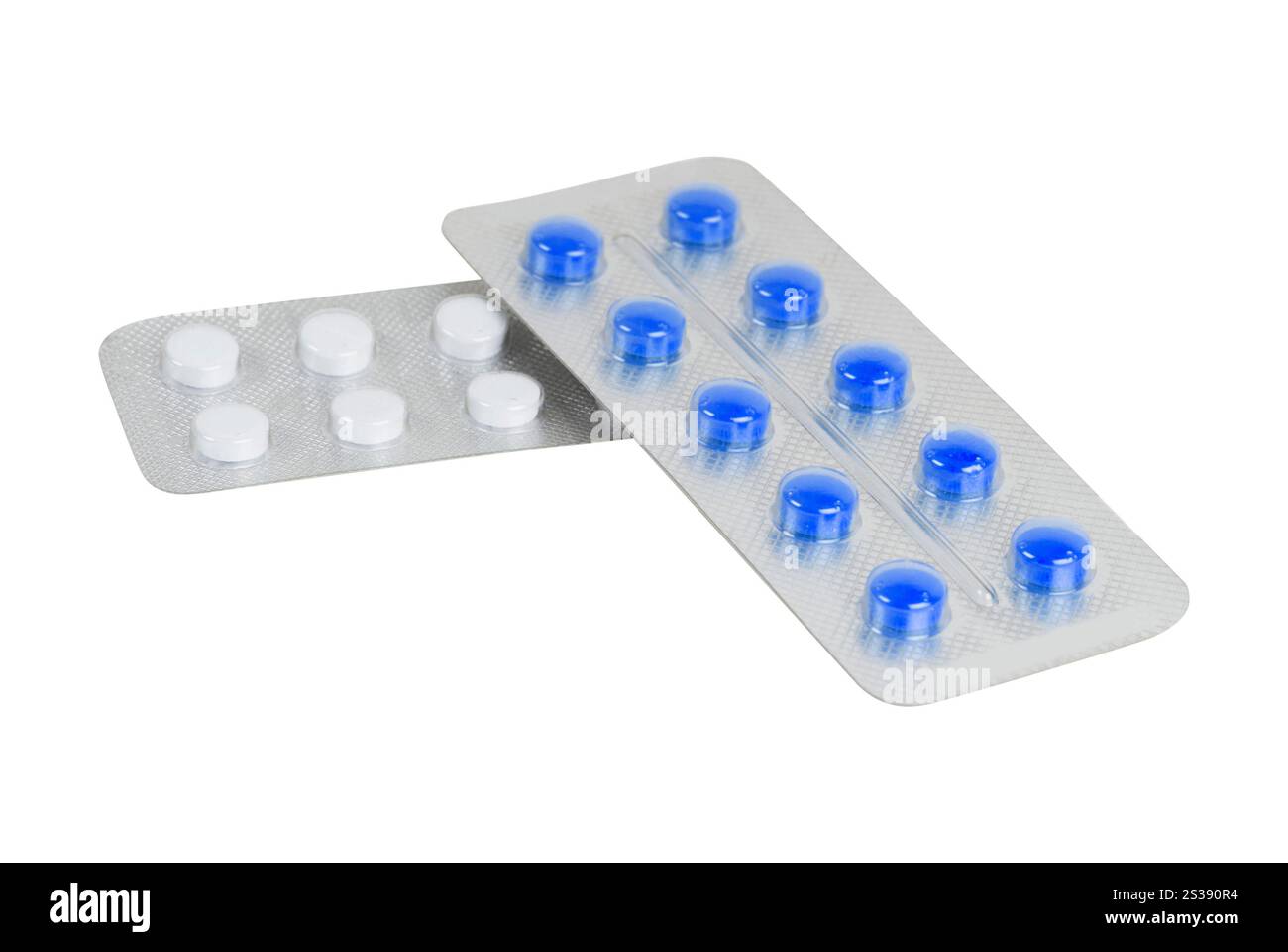 Blue and white capsule hi-res stock photography and images - Alamy