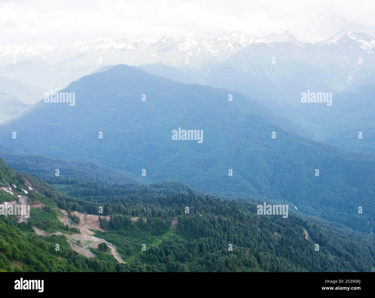 Green alpine valley view hi-res stock photography and images - Alamy