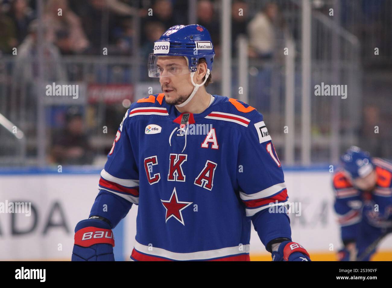 Saint Petersburg, Russia. 08th Jan, 2025. Sergei Plotnikov (16) of SKA Hockey Club seen in ...
