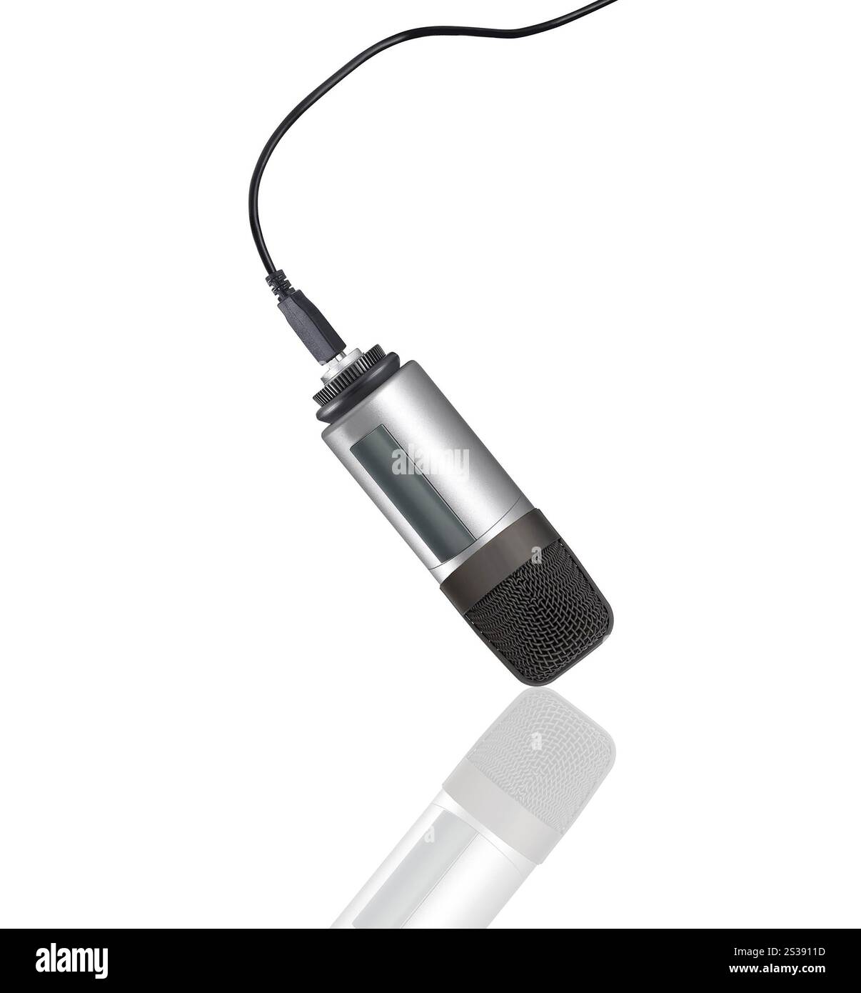 One microphone on white hi-res stock photography and images - Alamy