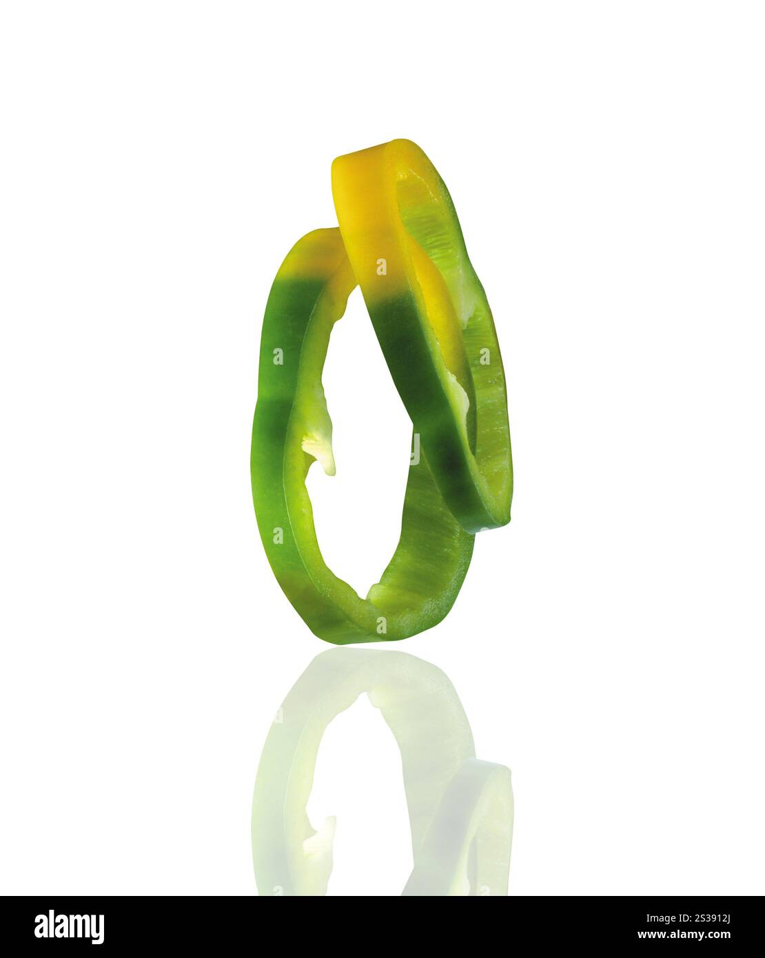 Cooking slices pepper on Cut Out Stock Images & Pictures - Alamy