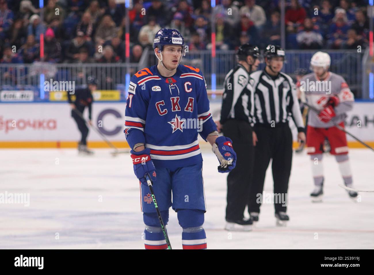 Saint Petersburg, Russia. 08th Jan, 2025. Alexander Nikishin (21) SKA ...