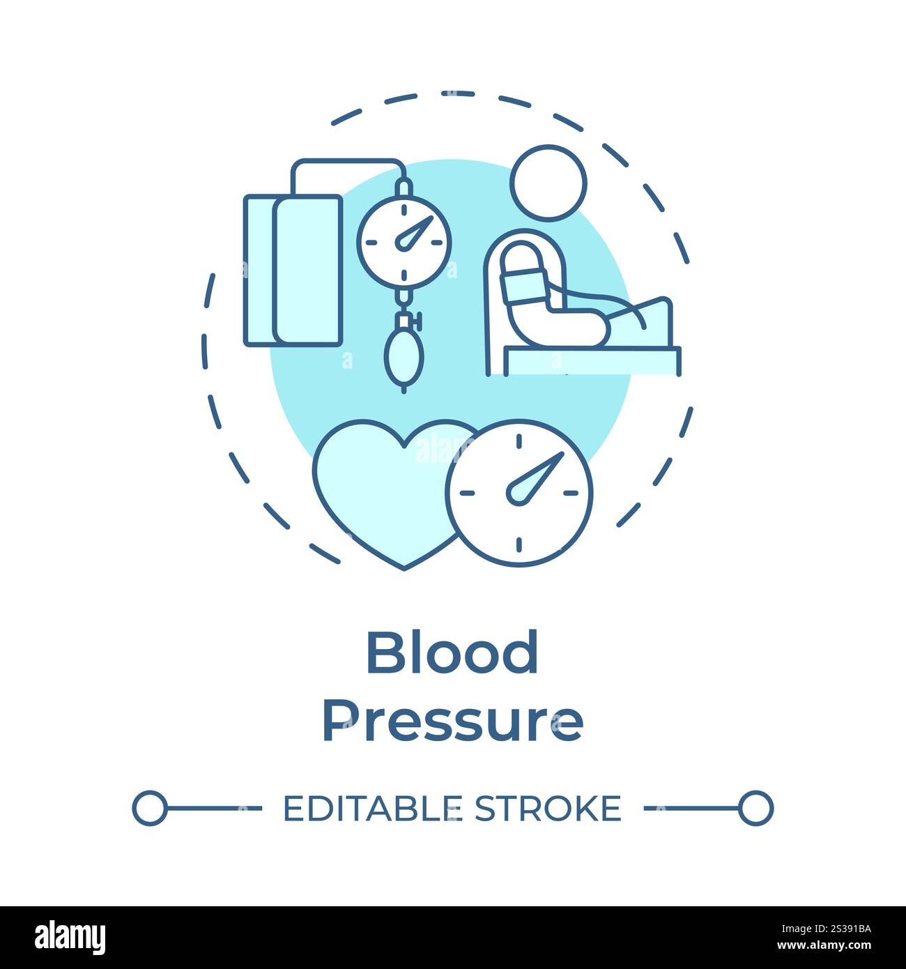 Blood pressure soft blue concept icon Stock Vector Image & Art - Alamy