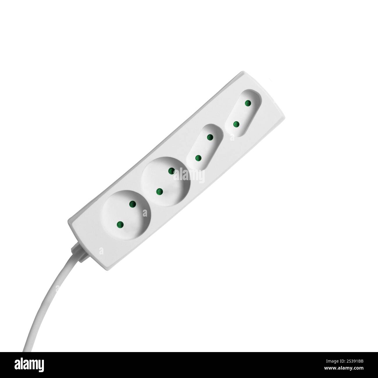 White Power extension cord isolated on white background. White Power ...