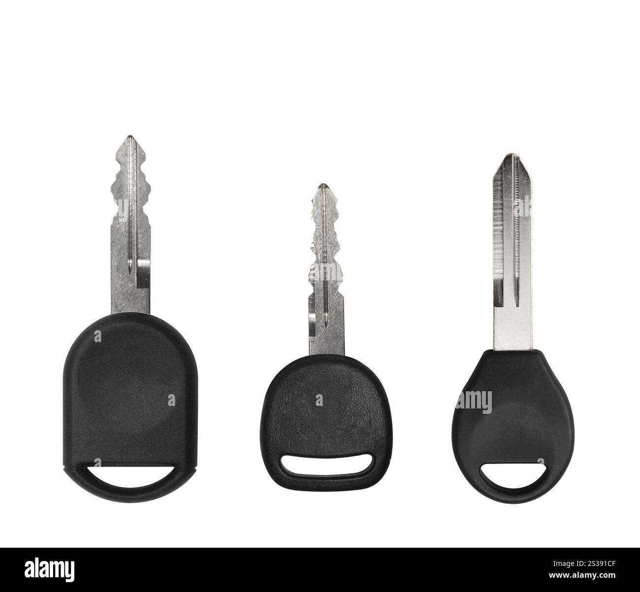 Three keys on a white background. Three keys Stock Photo - Alamy