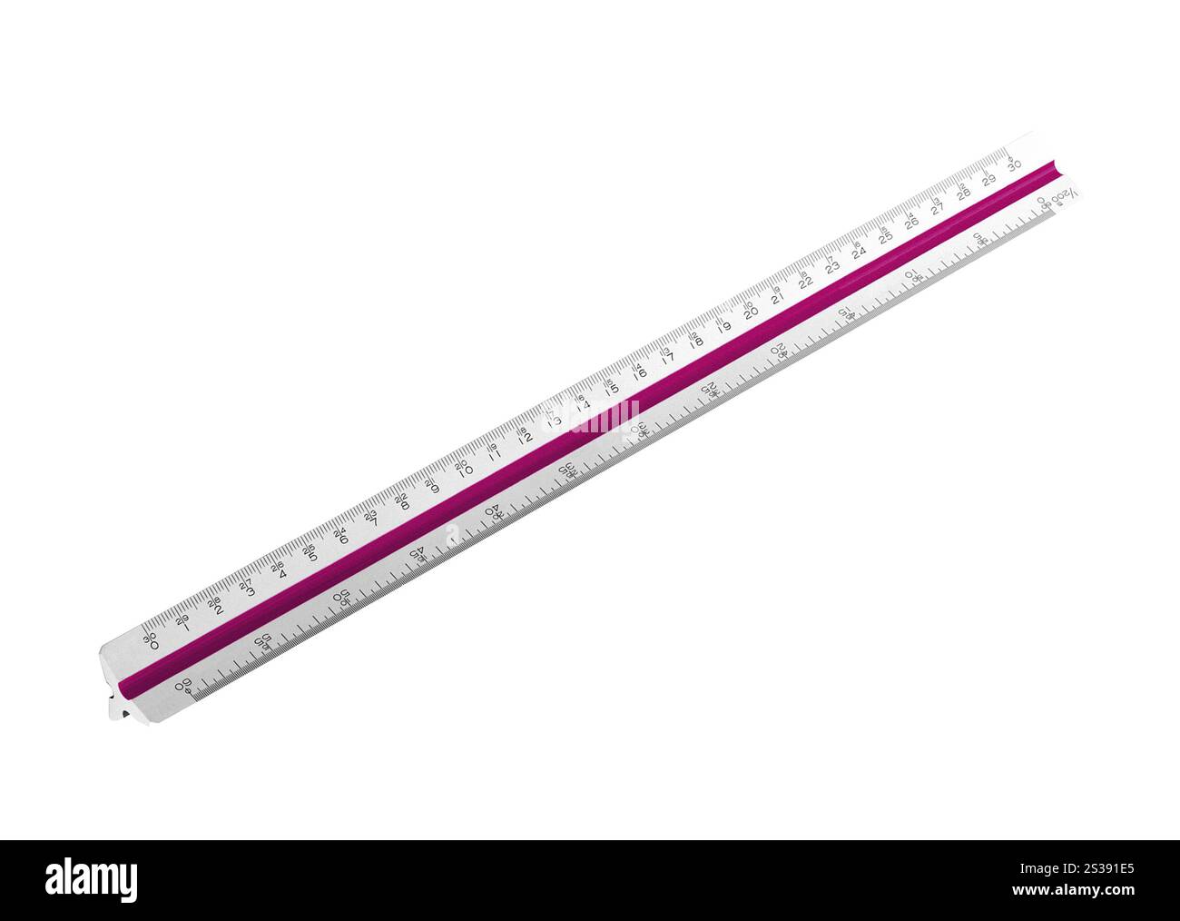 steel ruler isolated on white background. steel ruler Stock Photo - Alamy