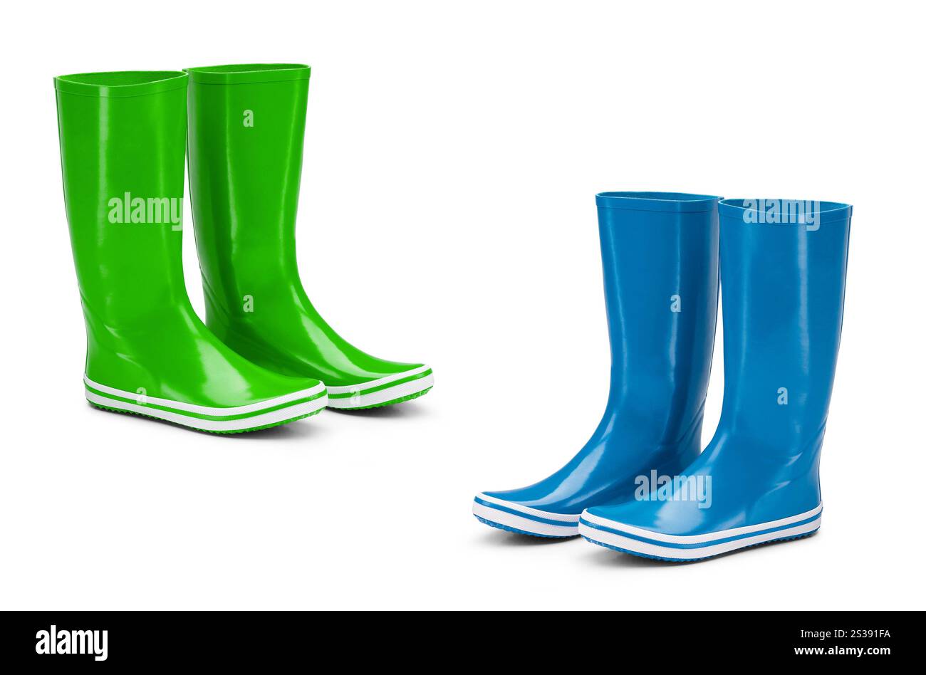 rubber boots isolated on white background. rubber boots isolated Stock ...