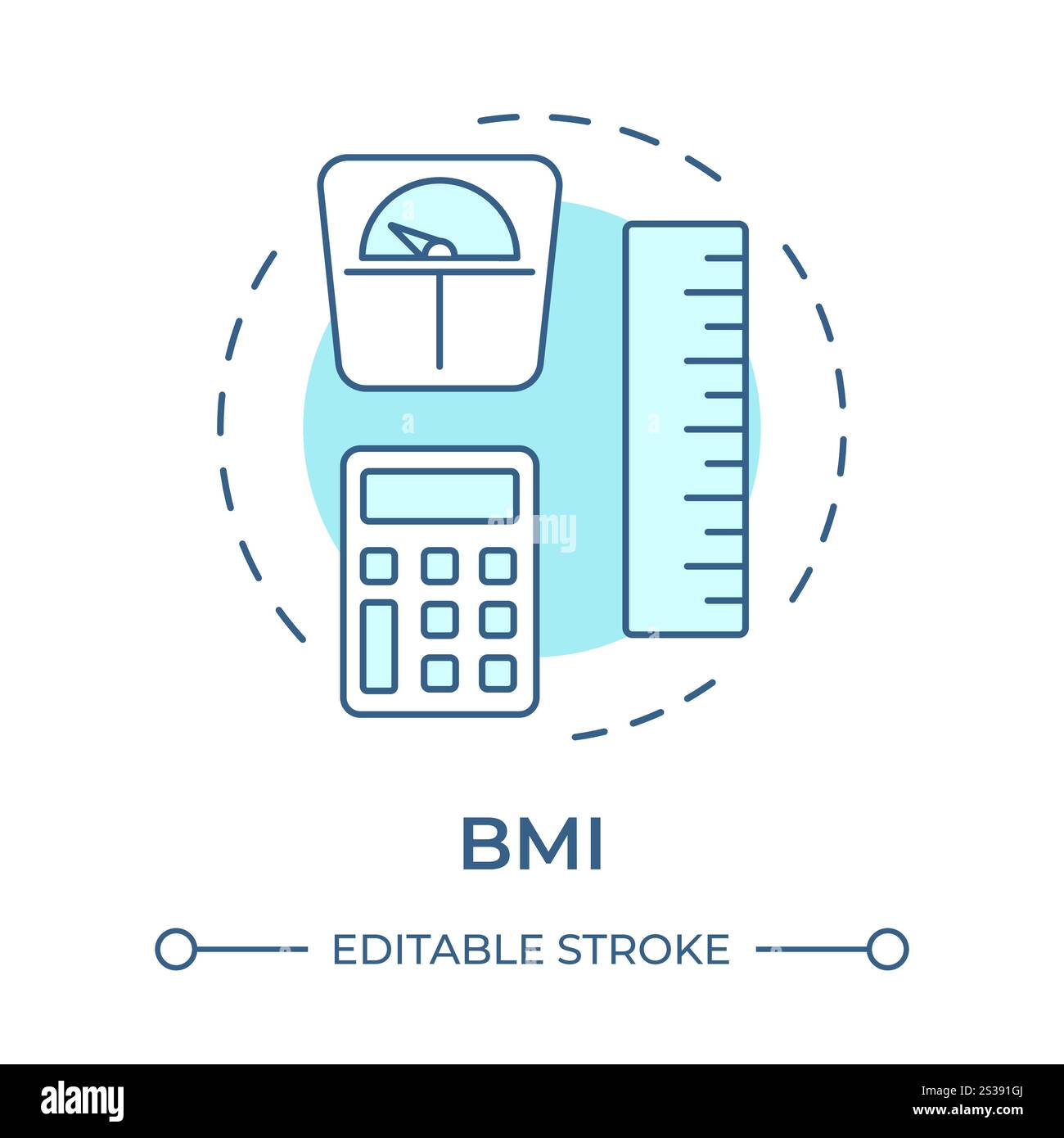 BMI soft blue concept icon Stock Vector Image & Art - Alamy