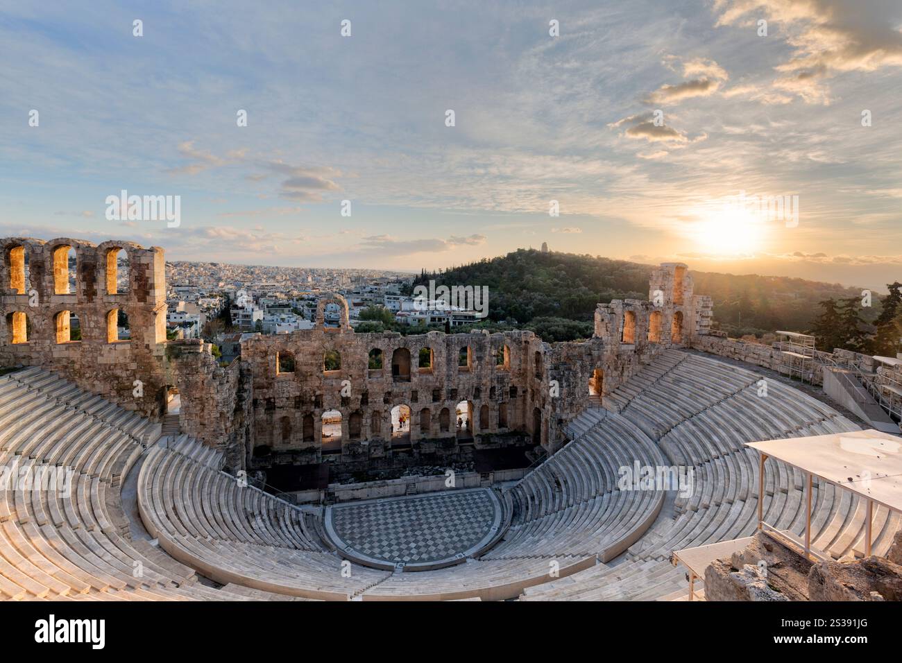 The Odeon of Herodes Atticus Roman theater structure at the Acropolis ...