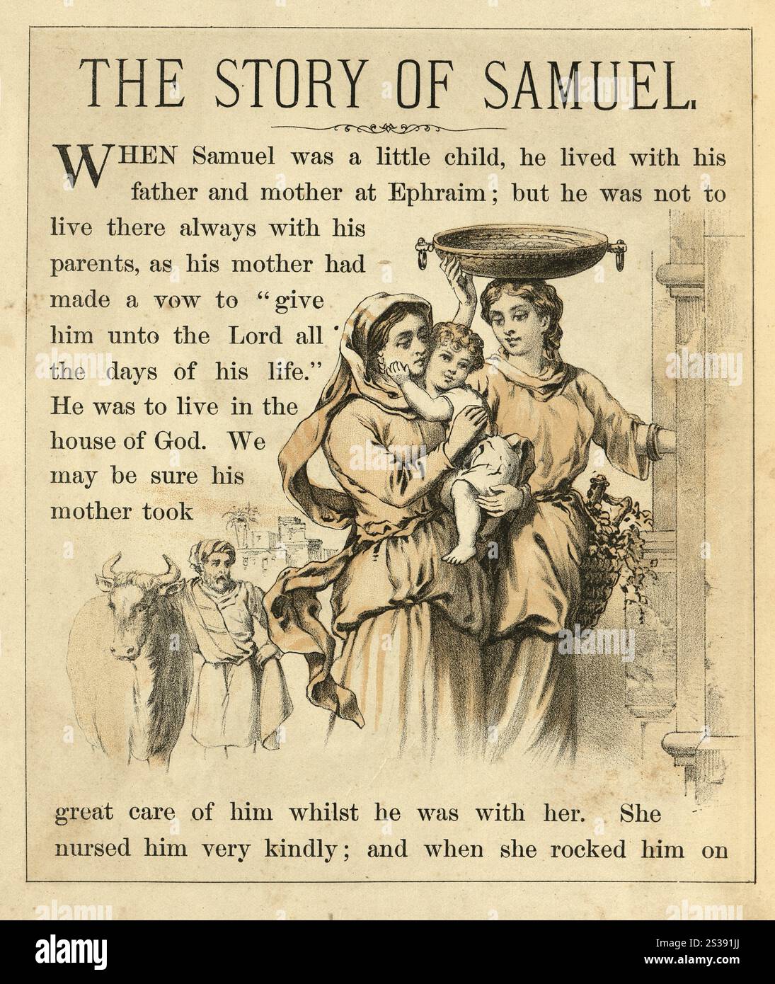 Victorian childrens story book page, Biblical, The Story of Samuel ...