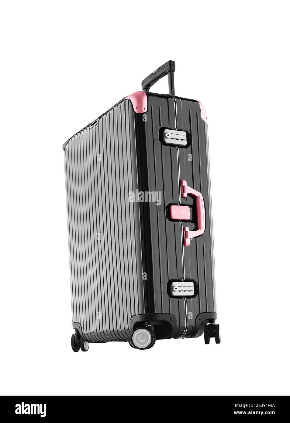 Black Suitcase - isolated on white. Black Suitcase Stock Photo - Alamy