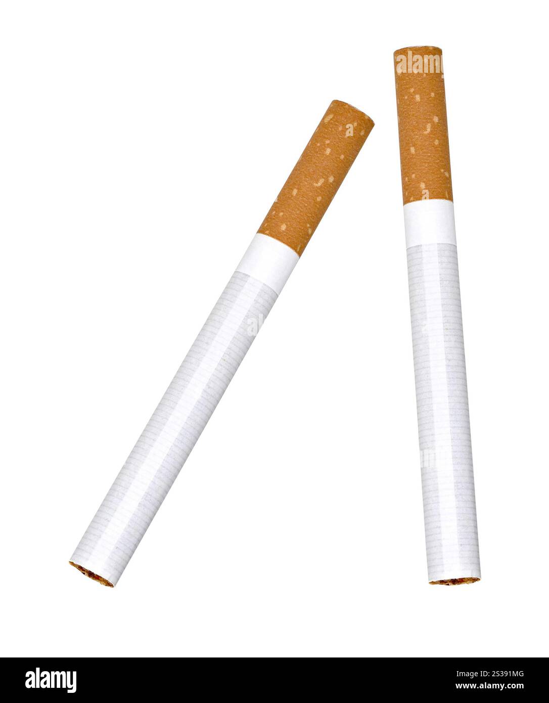 unlit cigarettes isolated isolated on white background. unlit ...