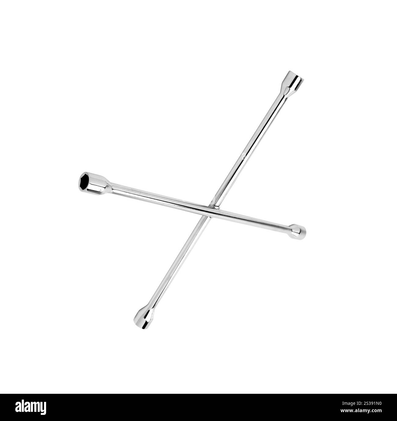 wheel wrench isolated on white background. wheel wrench Stock Photo - Alamy