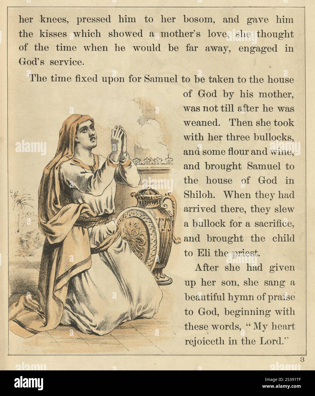 Victorian childrens story book page, Biblical, The Story of Samuel ...