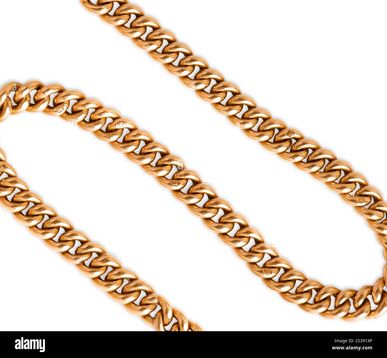 Nice gold chain isolated on white background. Nice gold chain isolated ...