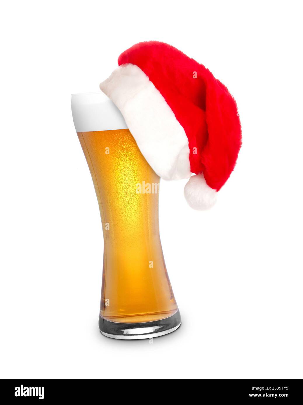 Christmas beer isolated on white background. Christmas beer Stock Photo ...