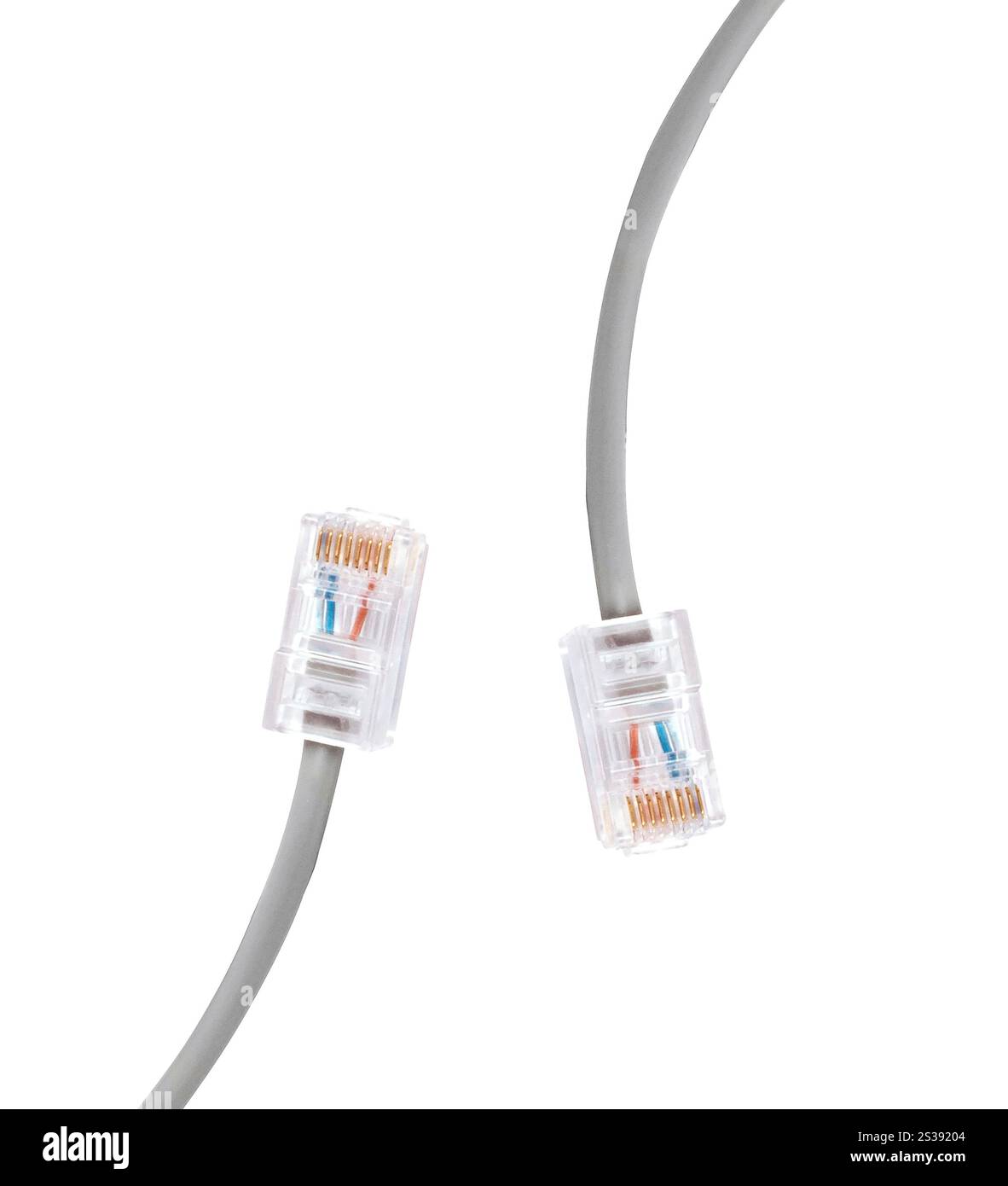 grey ethernet network RJ45 cables plug isolated. grey ethernet network cables plug isolated ...
