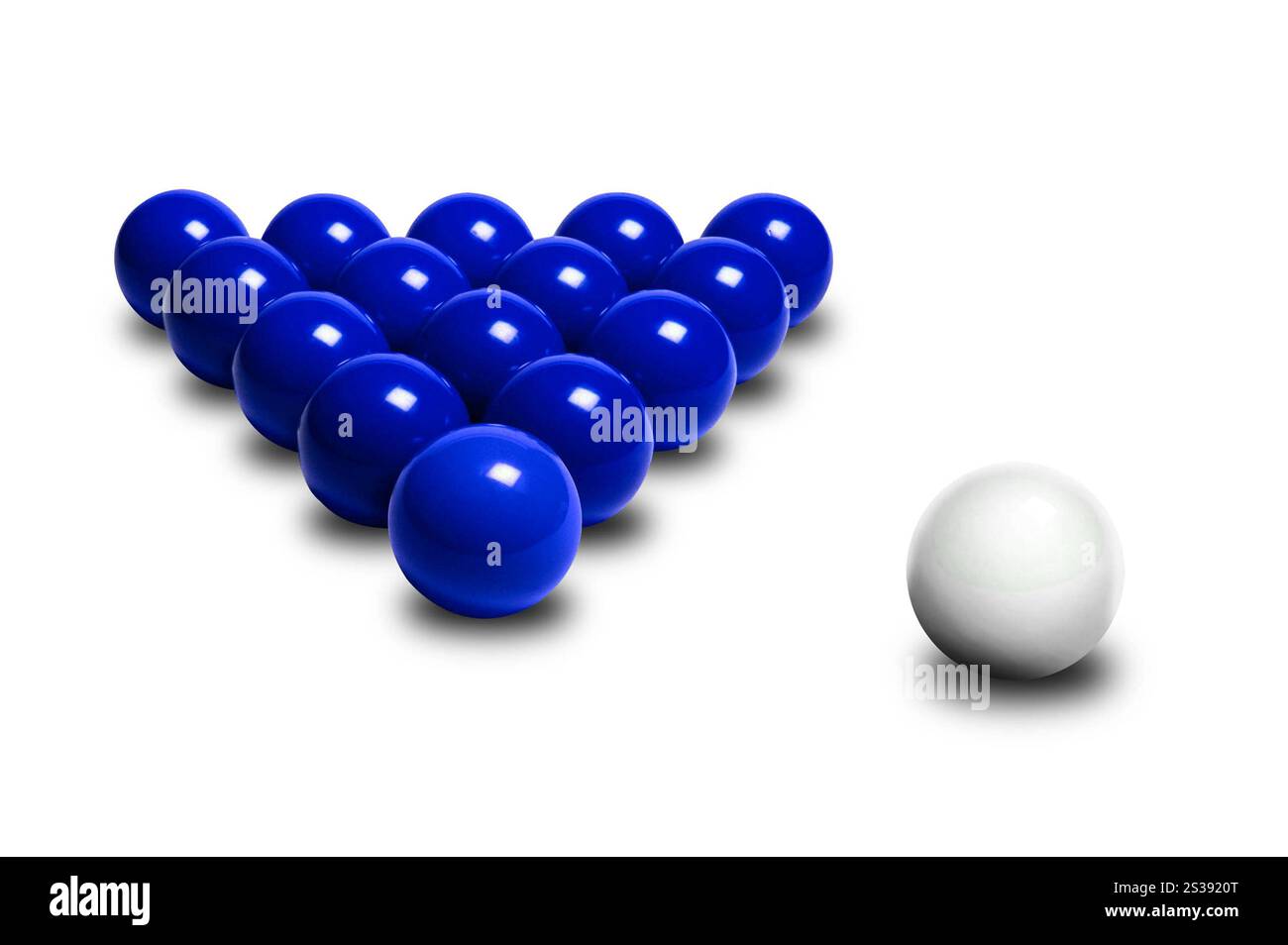Blue snooker balls isolated on white background. Blue snooker balls ...