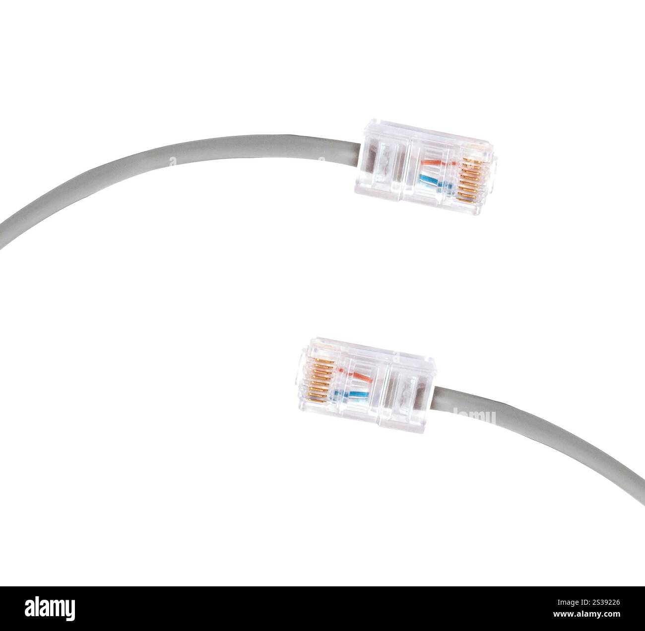 grey ethernet network RJ45 cables plug isolated. grey ethernet network cables plug isolated ...
