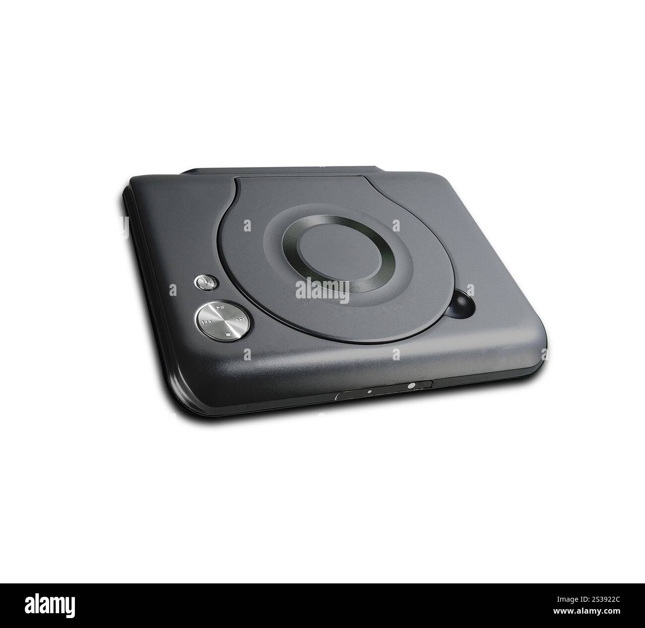 Portable slim external CD isolated on white. Portable slim external CD ...