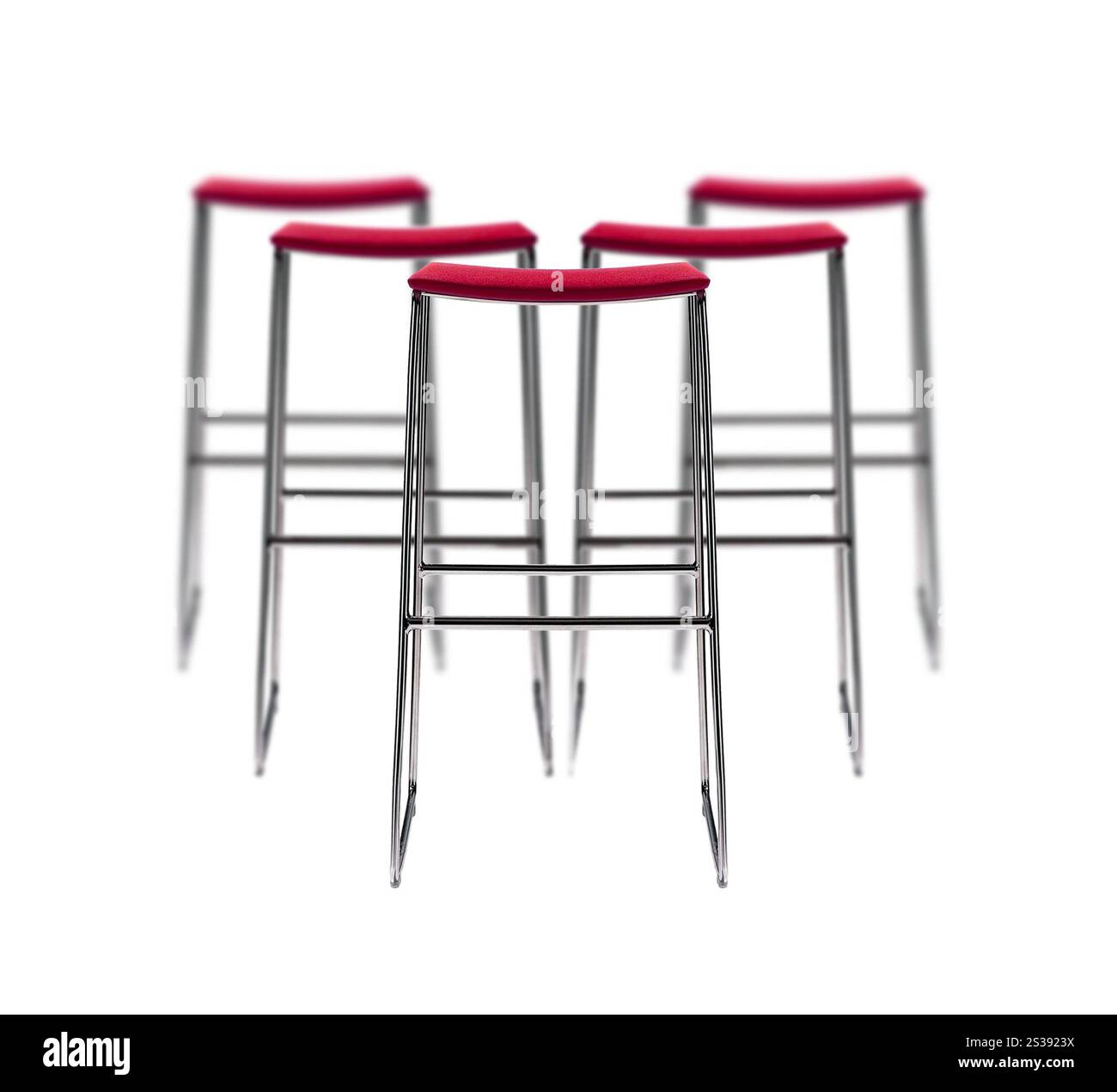Stylish red cafeteria chairs isolated. Stylish red cafeteria chairs ...