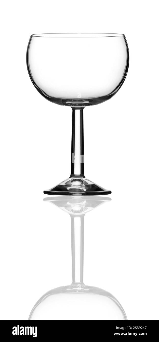 empty wine glass isolated on white background. empty wine glass ...