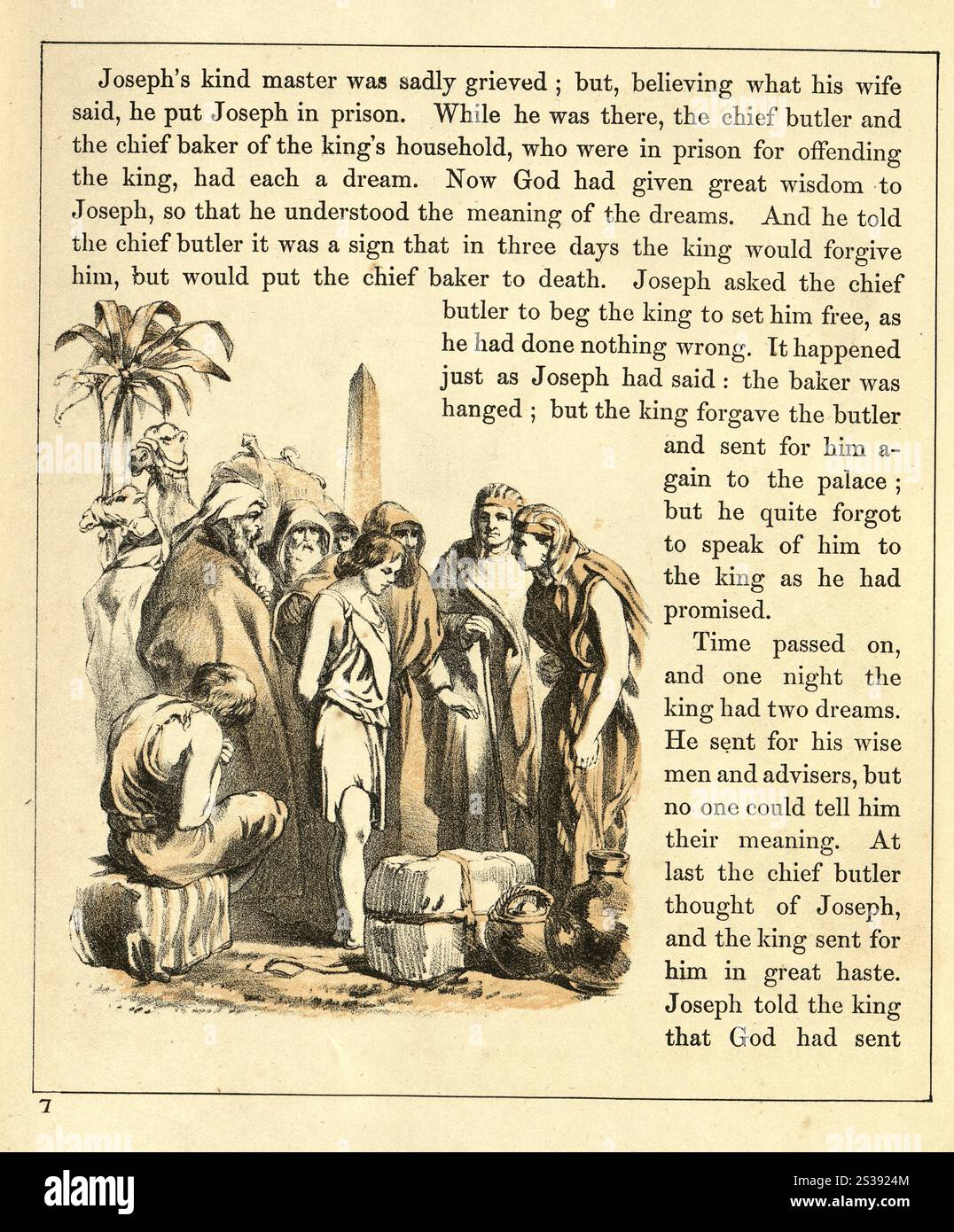 The Story of Joseph, The king's advisors meet Joseph, Bible religious ...