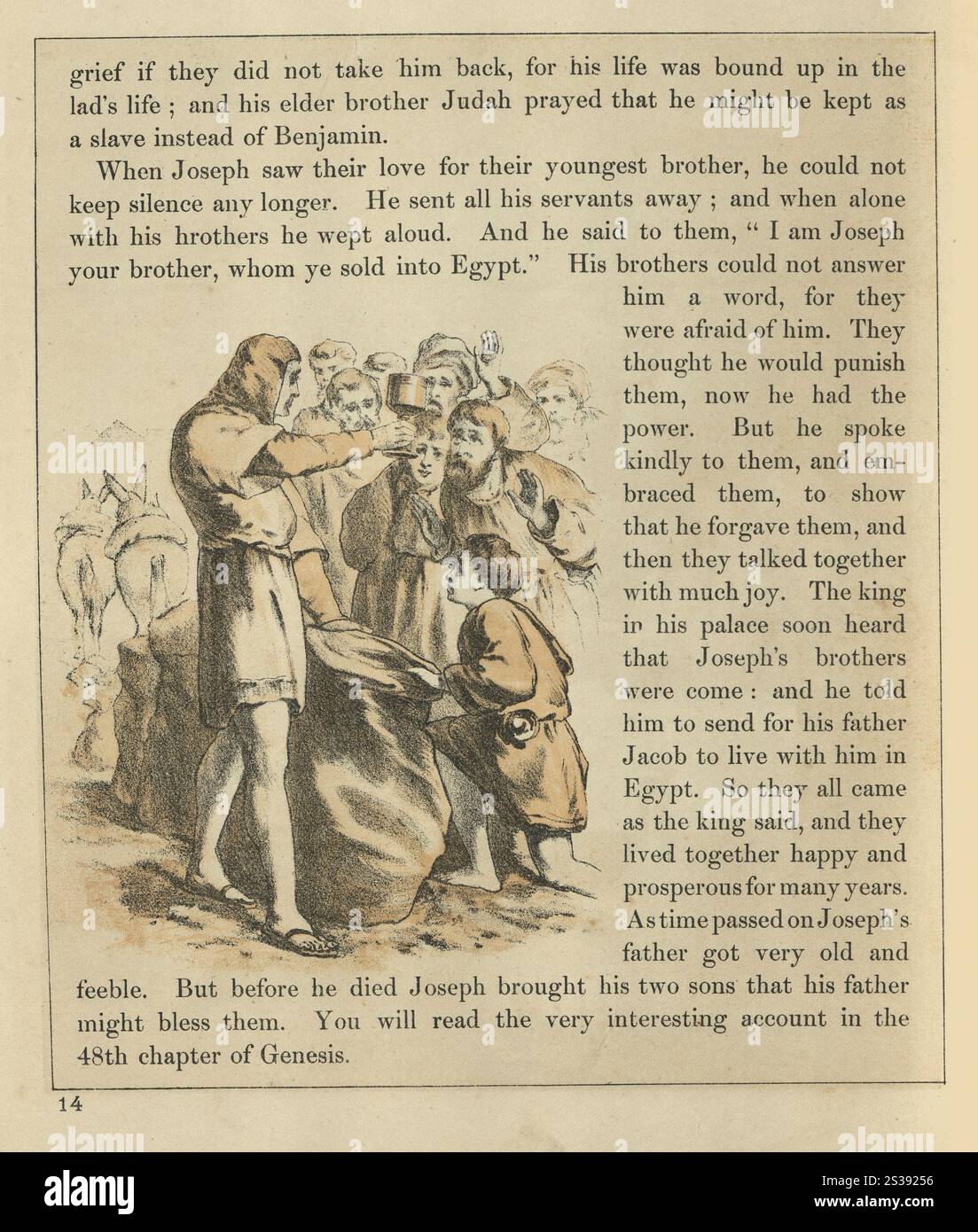 The Story of Joseph, Joseph's brothers eating a meal before him, Bible ...