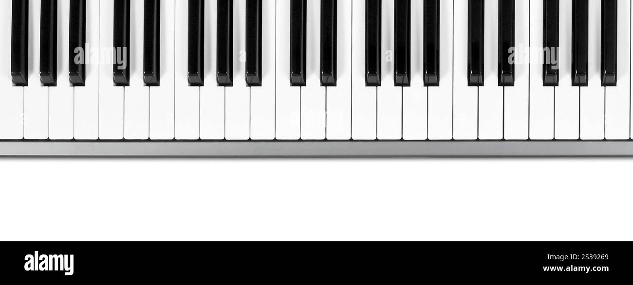 piano keyboard isolated on white background. piano keyboard Stock Photo ...