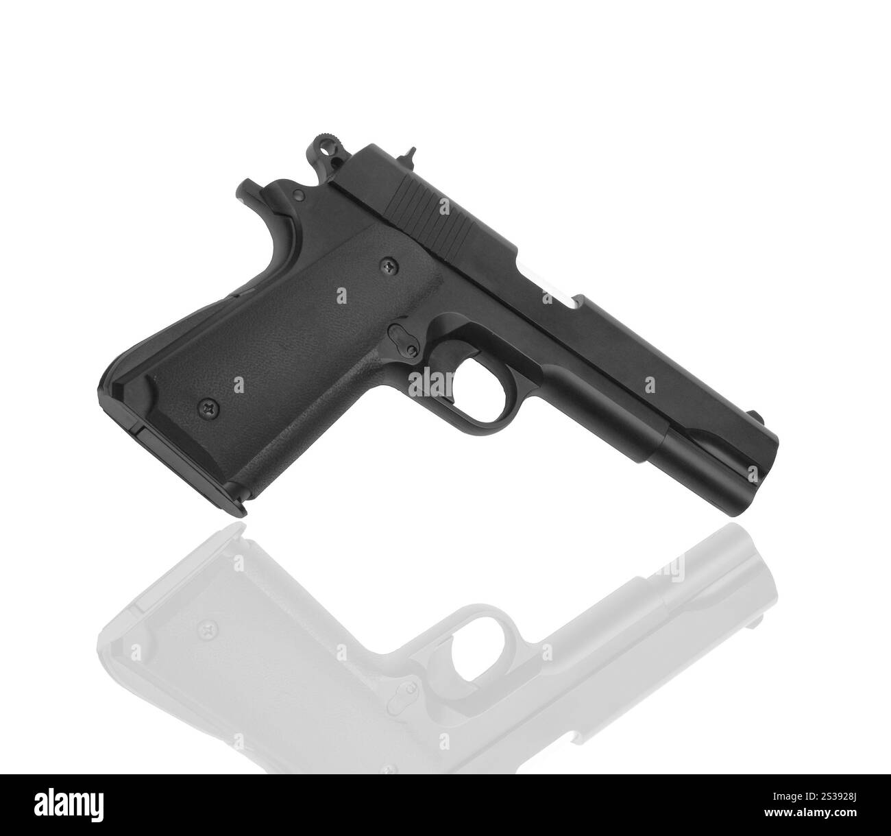 Airsoft hand gun isolated on white background. Airsoft hand gun Stock ...