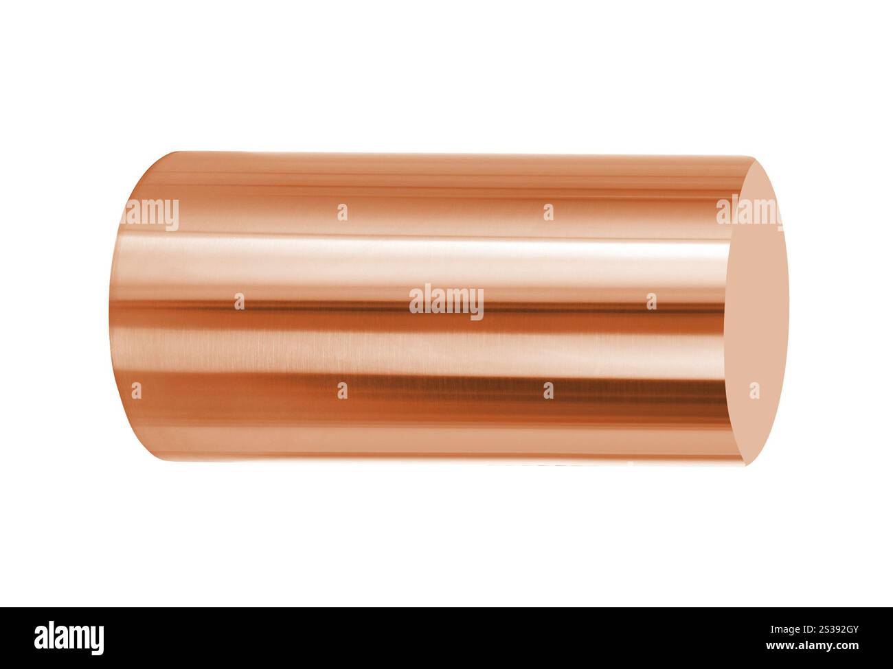 copper roll isolated on white background Stock Photo - Alamy