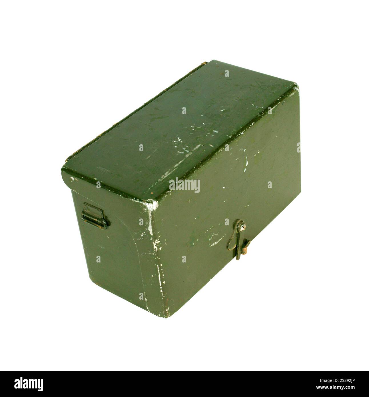 Metal army crate isolated on white. Metal army crate isolated Stock ...