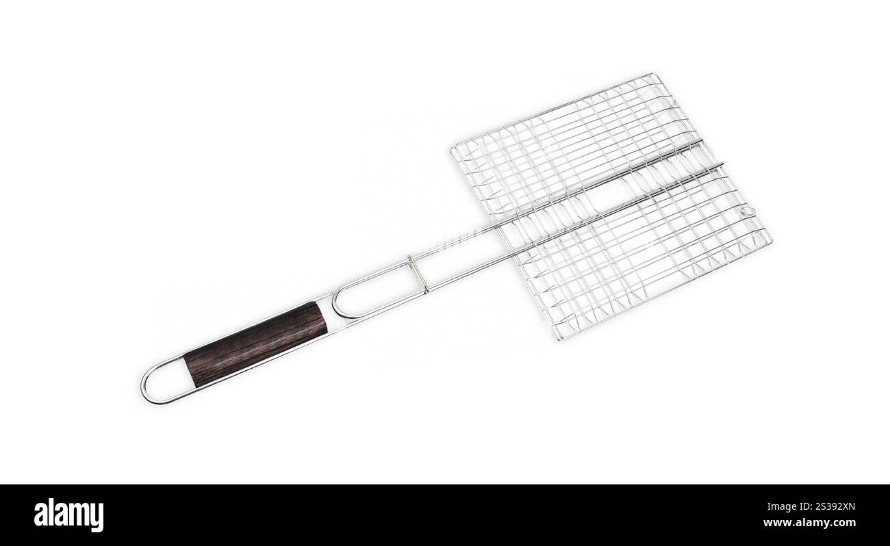 steel grid for grill isolated on white. steel grid for grill Stock ...