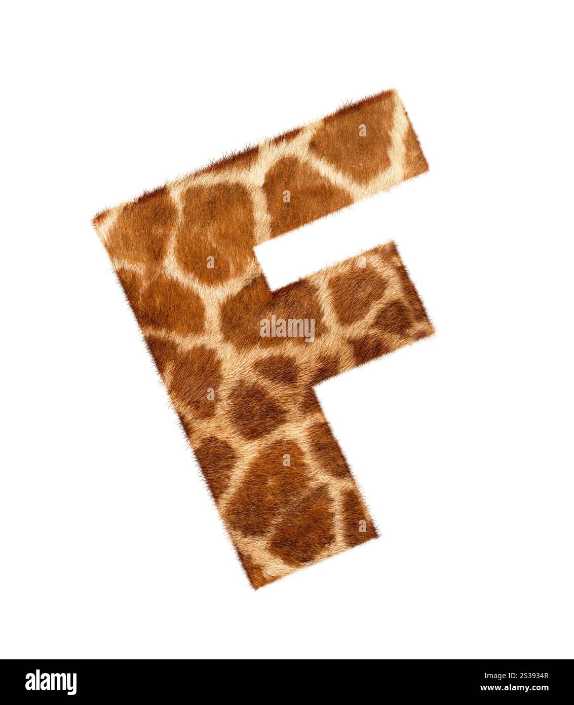 Letter from giraffe style fur alphabet. Isolated on white background ...