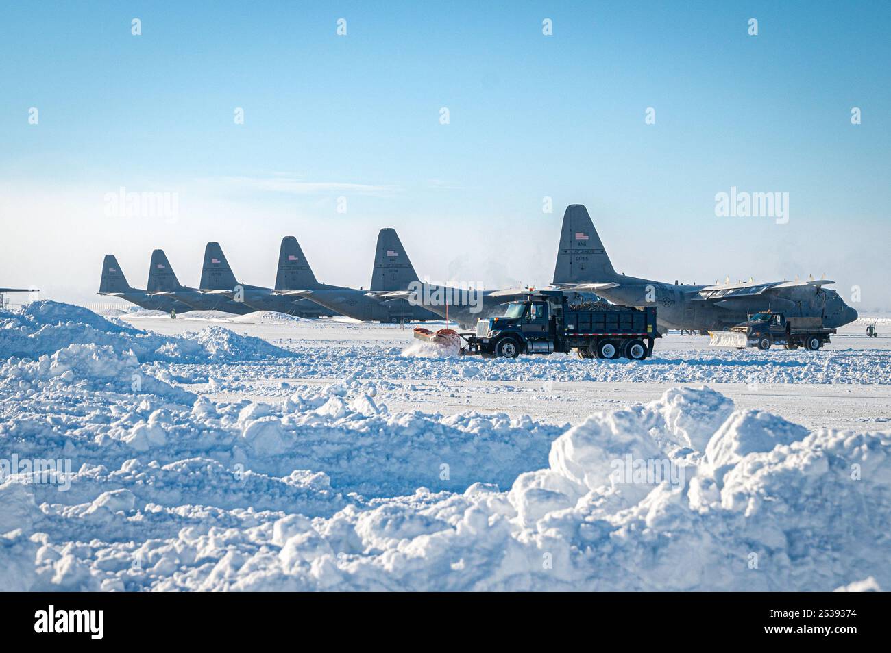 U.S. Airmen with the 139th Airlift Wing, Missouri Air National Guard ...