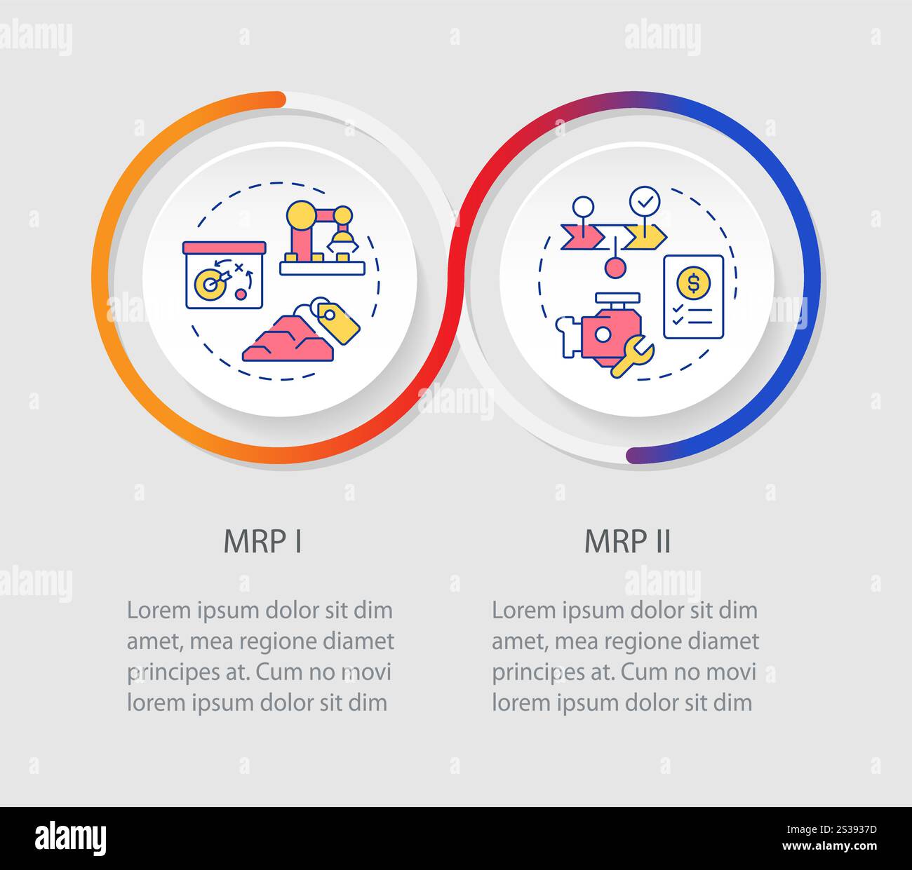 MRP infographics circles sequence Stock Vector Image & Art - Alamy
