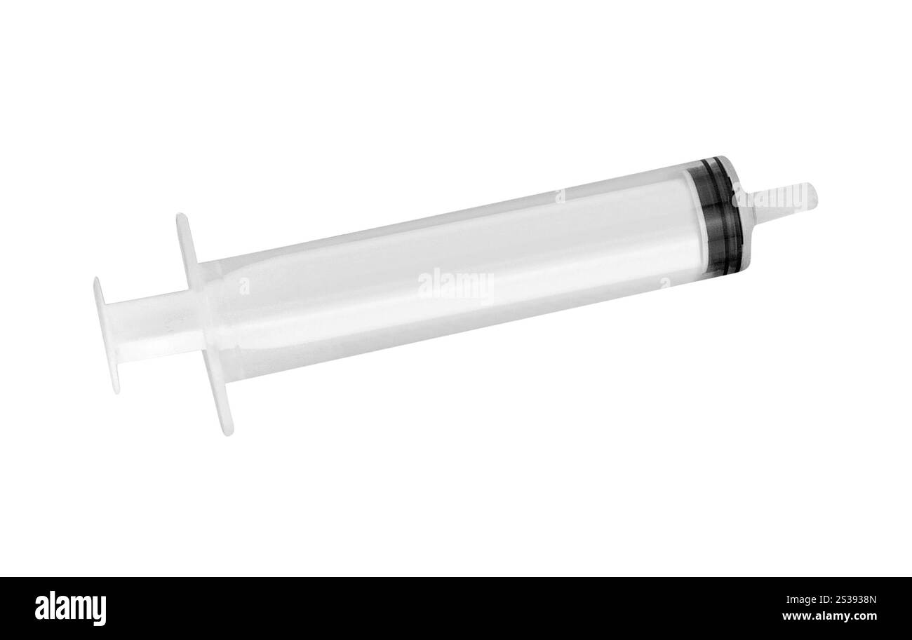 Syringe vaccine white background Black and White Stock Photos & Images ...