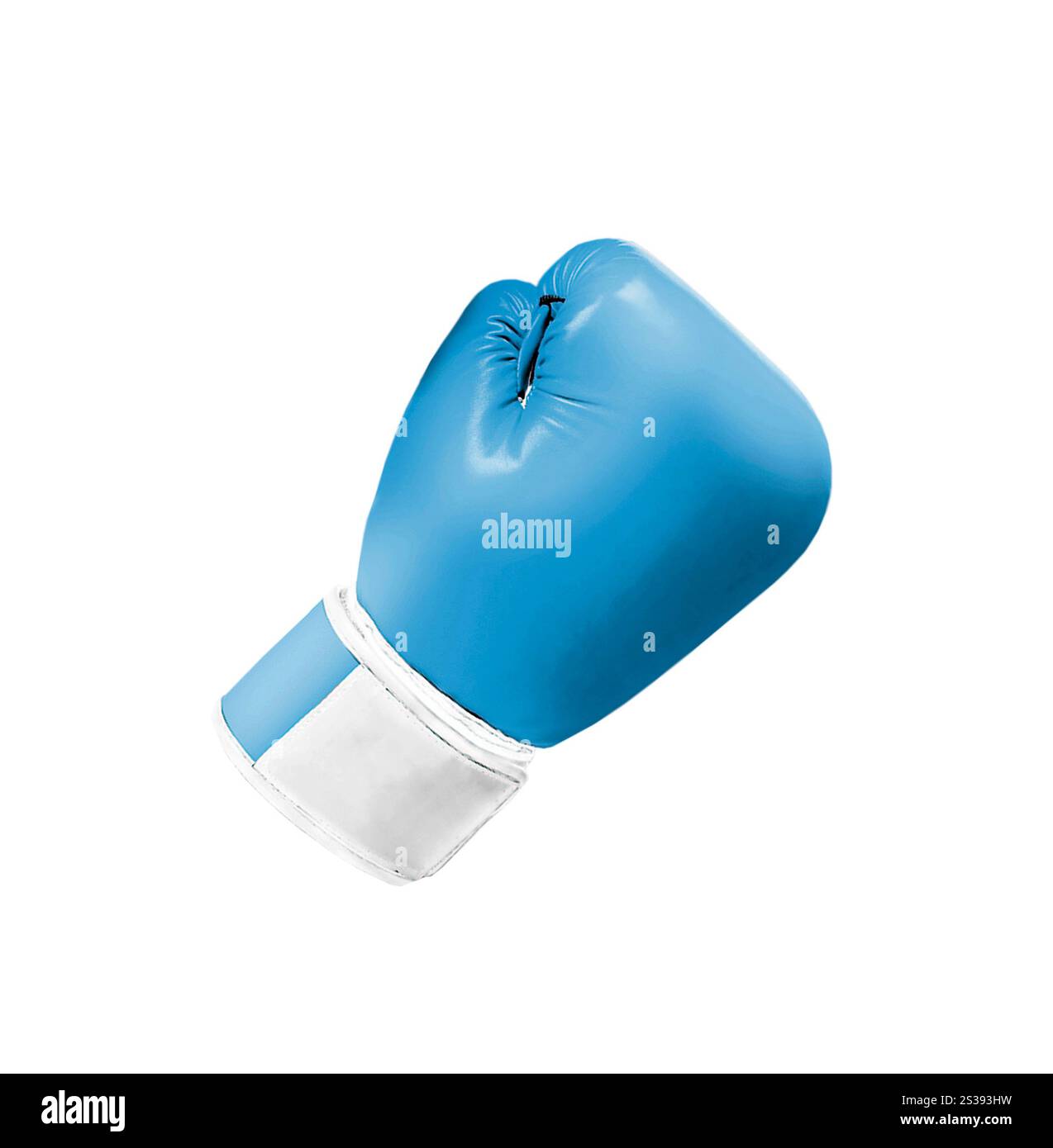 Blue boxing glove isolated on white background Stock Photo - Alamy