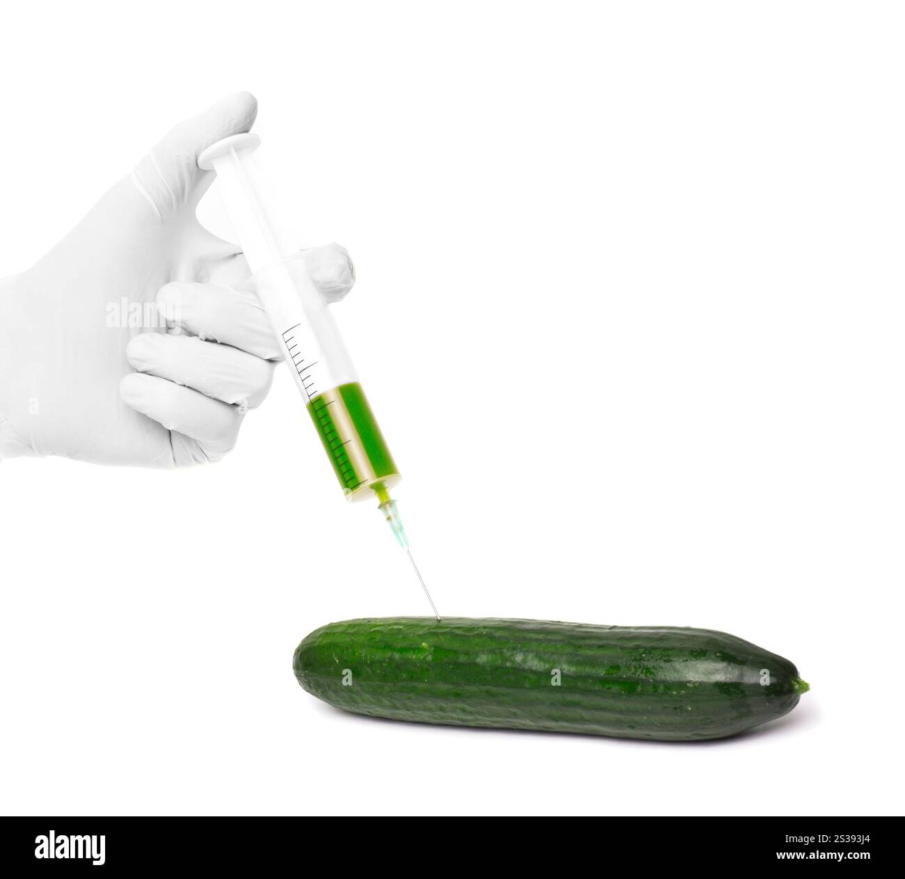 modified cucumber with syringe Stock Photo - Alamy