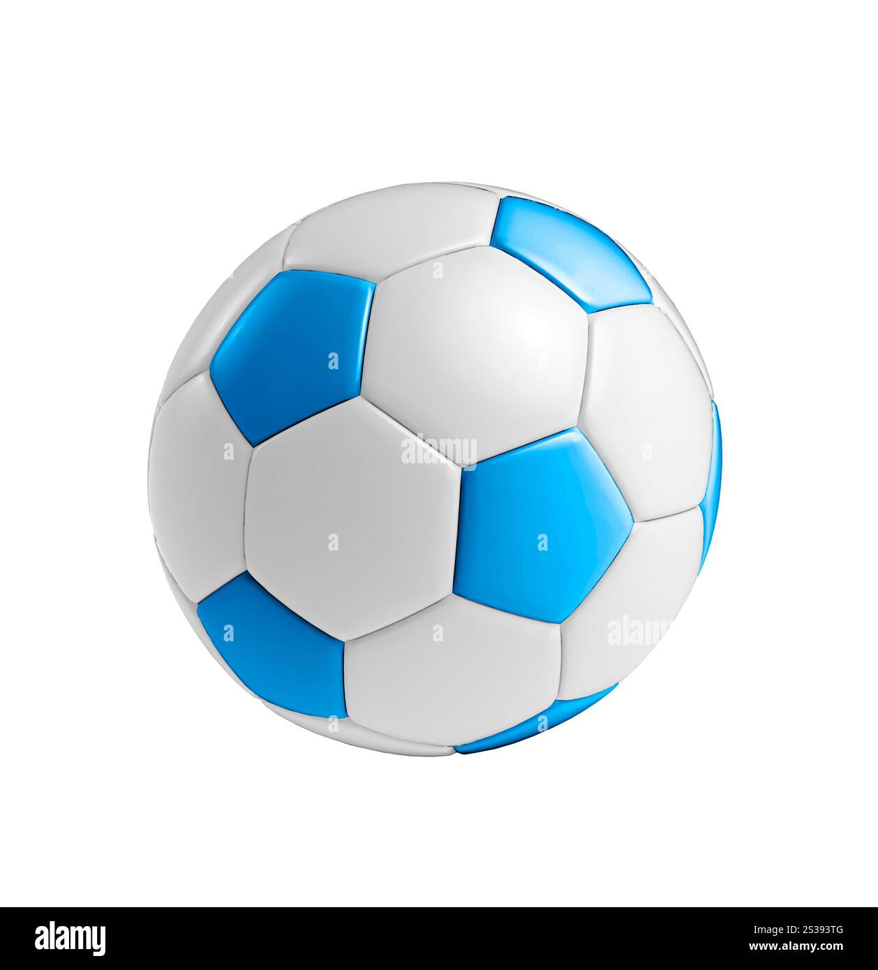 blue football ball isolated on white background Stock Photo - Alamy