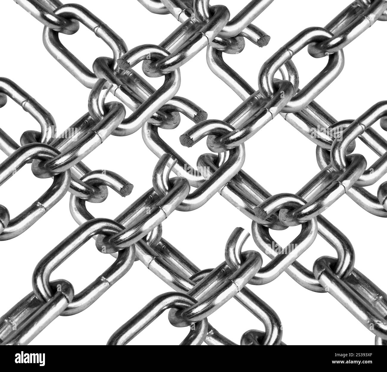 Closeup of metallic and heavy chains Stock Photo - Alamy