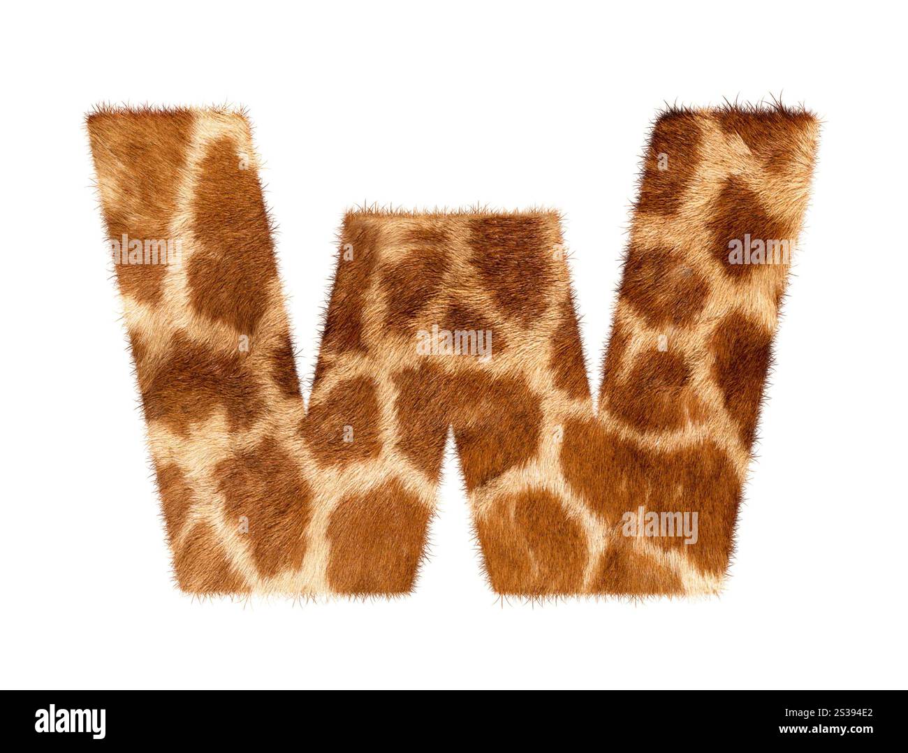 Letter from giraffe style fur alphabet. Isolated on white background ...