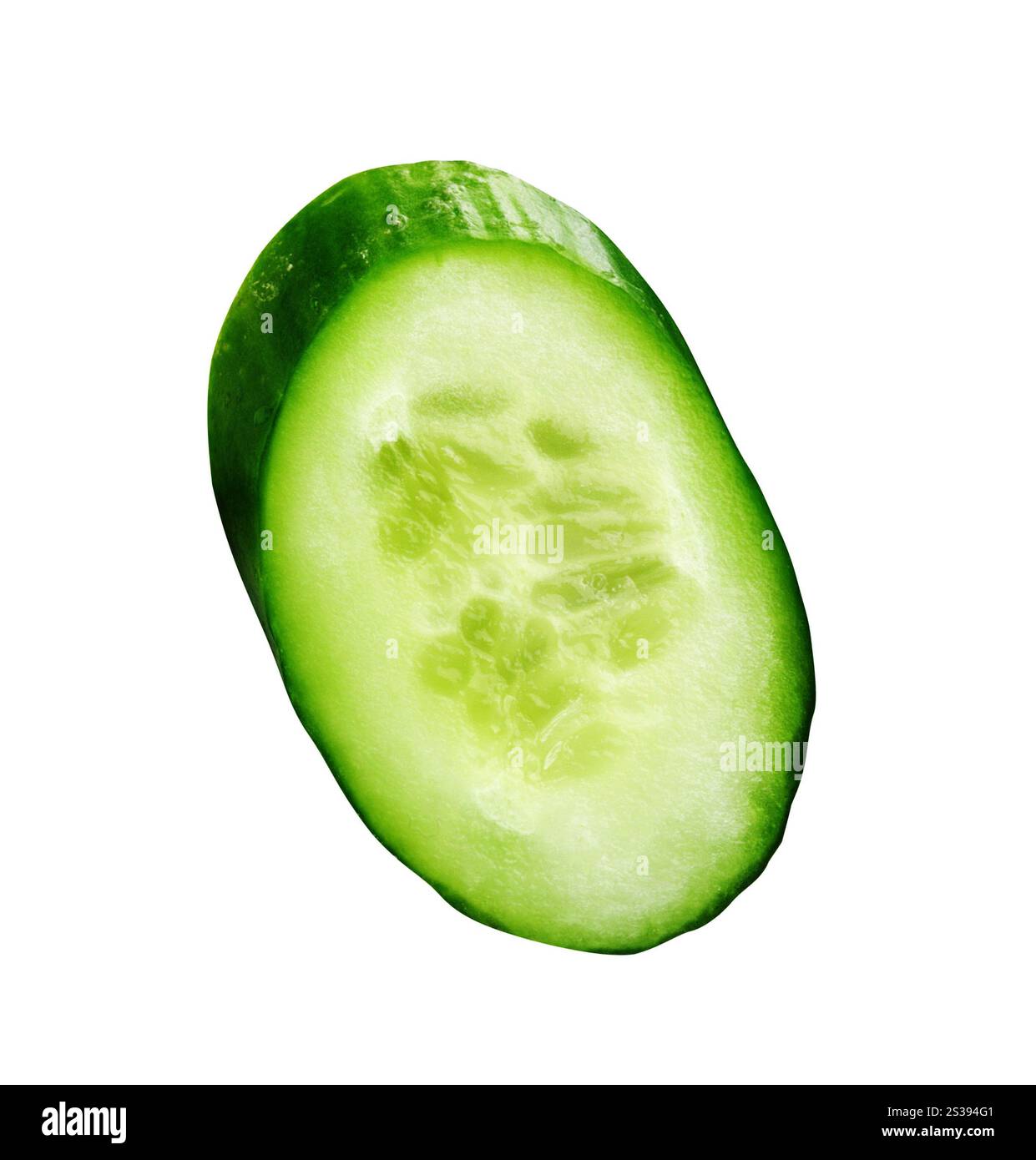 cucumber slice isolated Stock Photo - Alamy