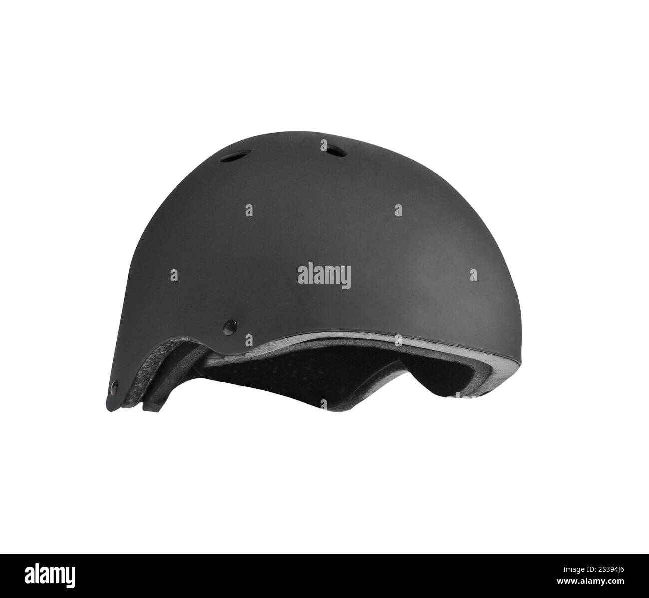 Black open face motorcycle helmet on white background. Black open face ...